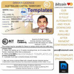 Australian Capital Territory Driving Licence Template